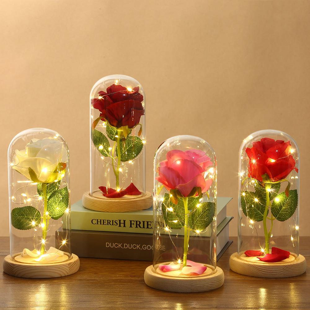 Little Prince dried flowers, everlasting flowers, velvet roses, glass ...
