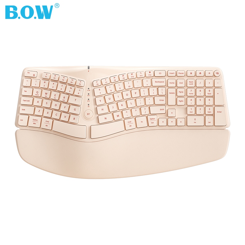 BOW K308DL Silent Office Keyboard Tri-mode Keyboards Bluetooth Portable ...