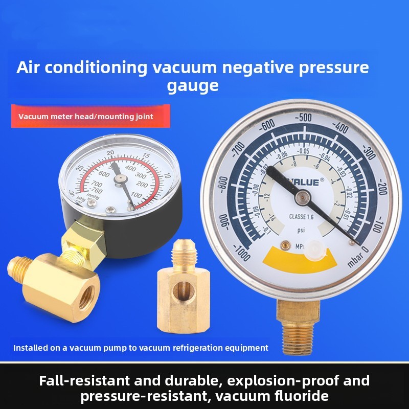 Air Conditioner Vacuum Gauge Negative Pressure Gauge Refrigerator ...