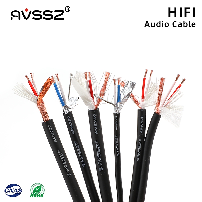AVSSZ 2 4 Core Audio Cable OFC XLR RCA Audio Speaker Signal Cable Mono ...