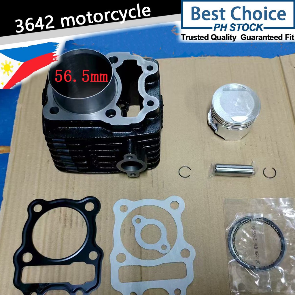 56.5mm bajaj ct100 big bore cylinder block with piston set plug and ...