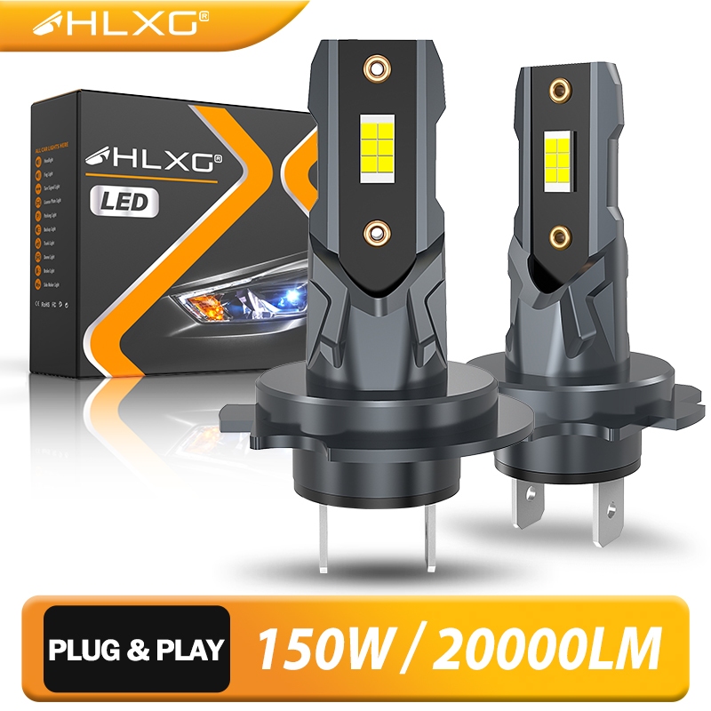 2PCS LED H7 Headlights Bulbs 150W 20000LM Car Light 7535 CSP Chips STG ...