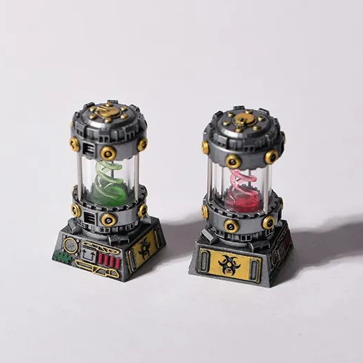 Biochemical Tank Keycaps Light Transmission handmade resin Keycaps ...