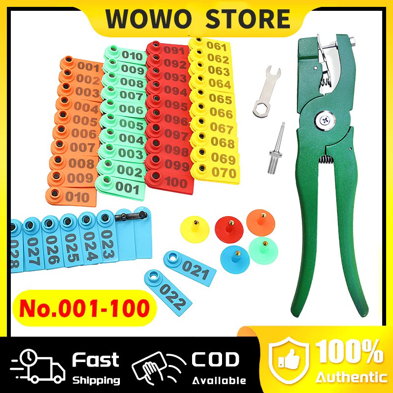 100Pcs Large Plastic Livestock Ear Tags Pig ear tag Round livestock ear ...