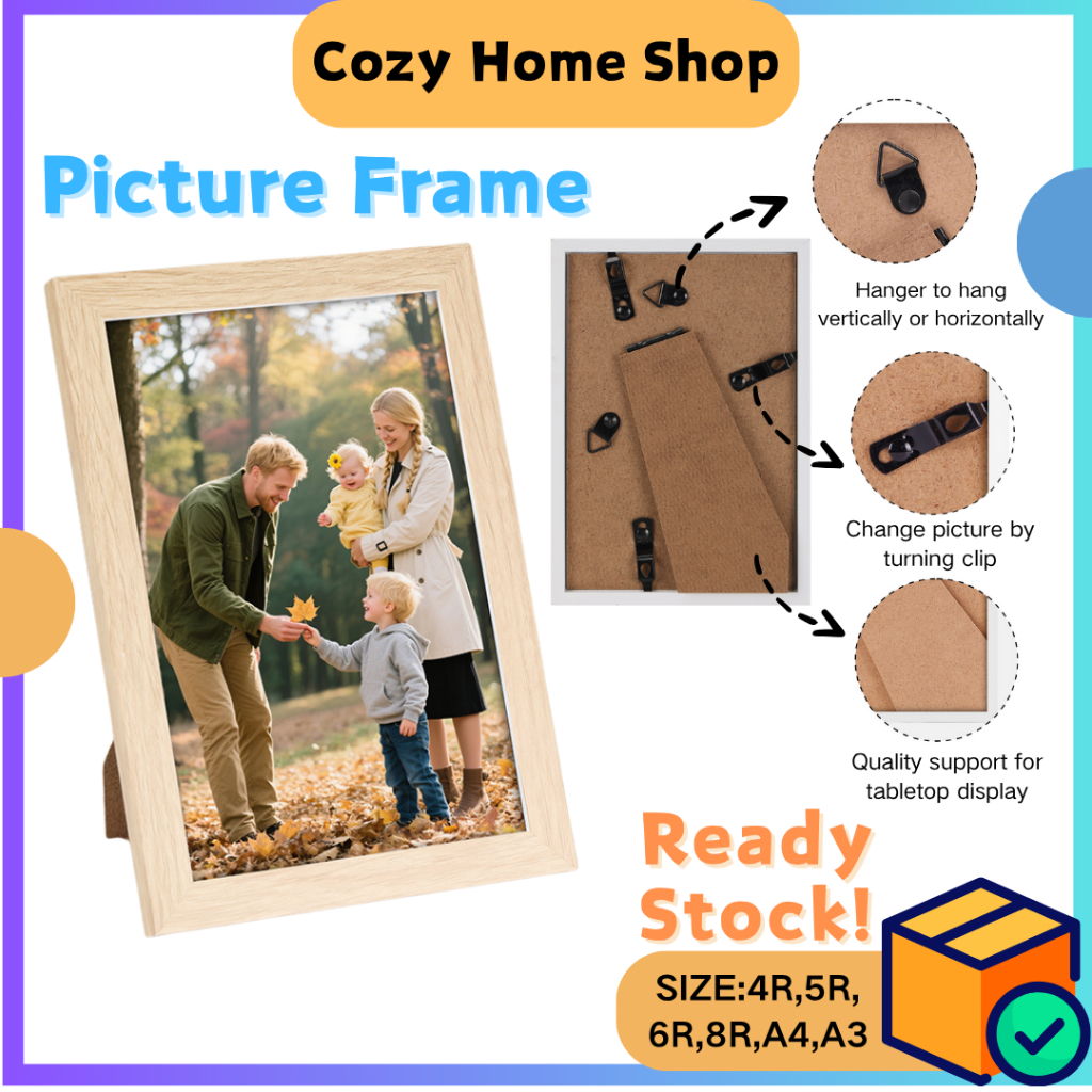 4R/5R/6R/8R/A4/A3 Picture Frame Wall Decor Home Decor Photo Frame Wall ...