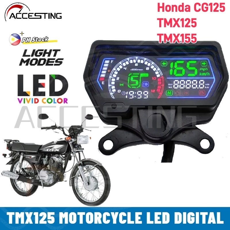 TMX125 Motorcycle LED Digital Meter Assy For Honda CG125 Rusi Tc 125 Tc ...