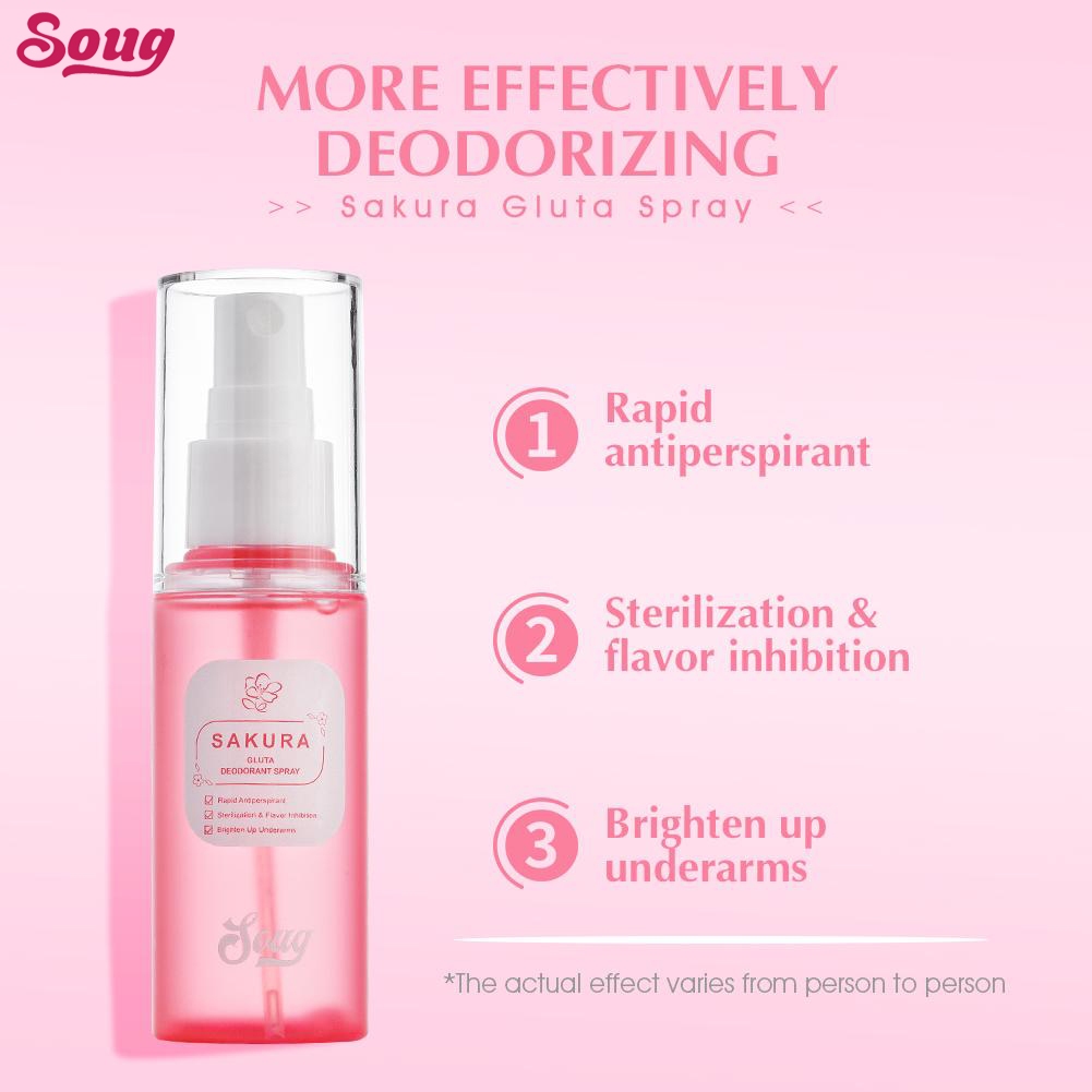 SOUG Sakura Gluta Deo Mist Deodorant Spray Antiperspirant Brightening ...