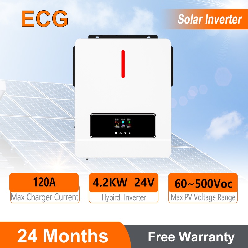 4.2KW/6.2KW On-grid/Off-grid MPPT Hybrid Inverter Built In 120A Solar Charge Controller 50Hz ...