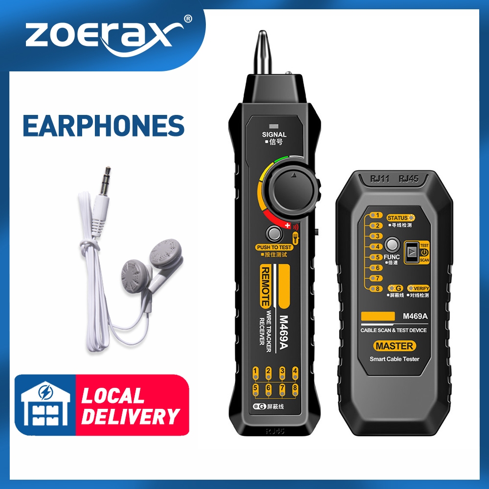 ZoeRax Wire Tester RJ45 RJ11 Cable Tracker Line Finder Multifunction ...