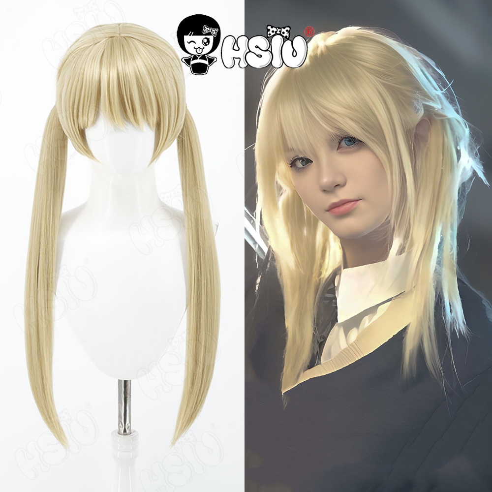 Maka Albarn Cosplay Wig HSIU 60Cm Light golden double ponytail long ...