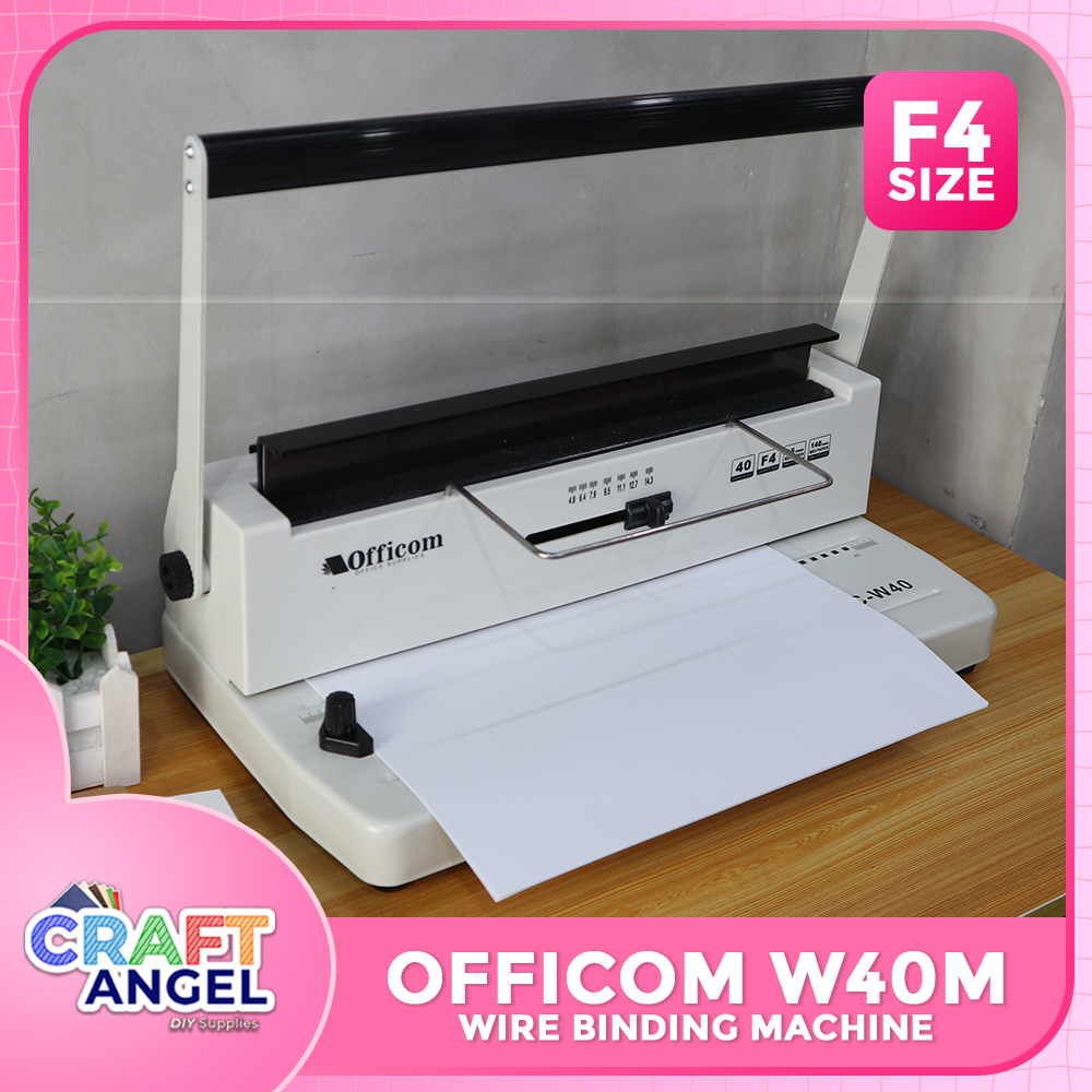 Officom W20A Wire Binding Machine F4 Size Heavy Duty for Double Loop ...