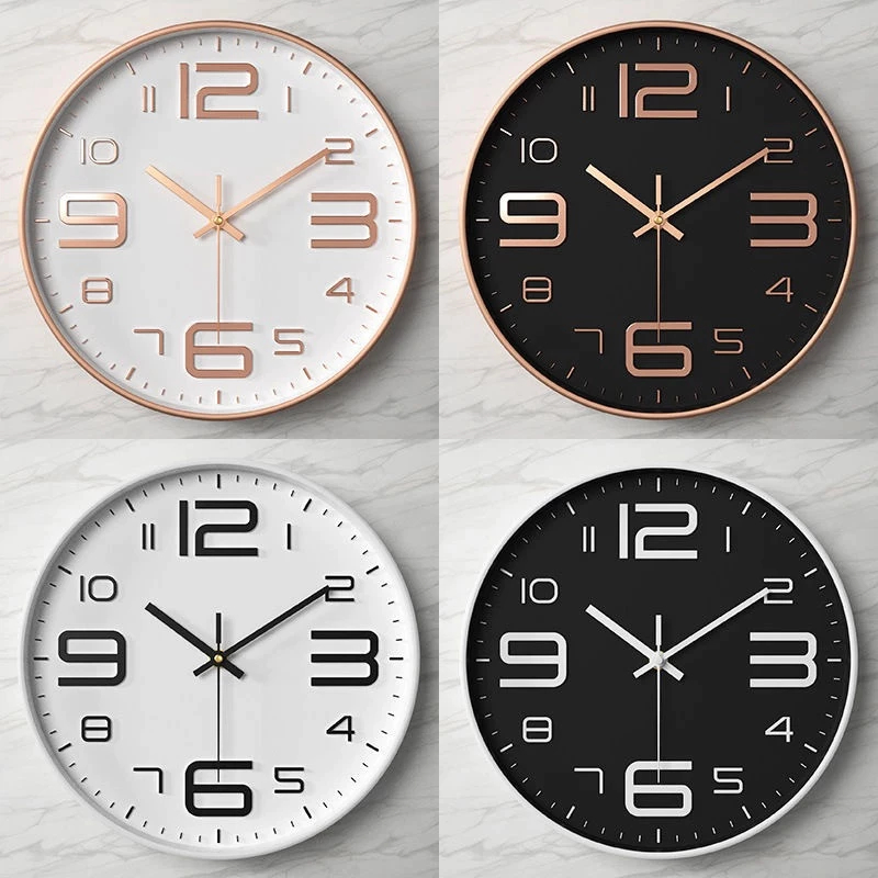 Modern Design Exquisite Wall Clock Silent Quartz Watch Wall Clock Home ...