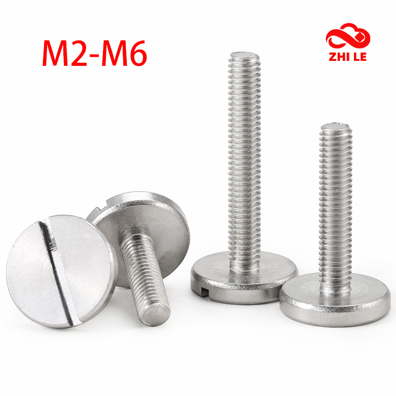 M2 M2.5 M3 M4 M5 M6 Slotted Slot Large Flat Round Column Screw Cheese ...