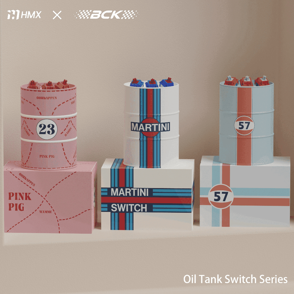 -LW- BCKeys × HMX Oil Tank Series Pink Pig / Gulf / Martini V2 Switch ...
