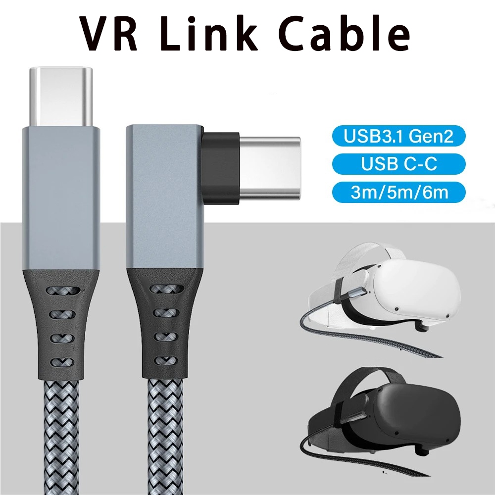 3m 5m 6m High Speed VR Link Cable USB C to USB C 3A 5Gbps Fast Charging ...