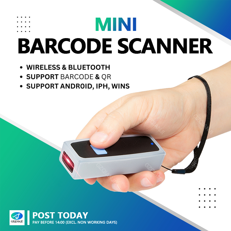 Mini Barcode Scanner 1D/2D Screen Reader Bluetooth/2.4G/USB 3 in 1 ...