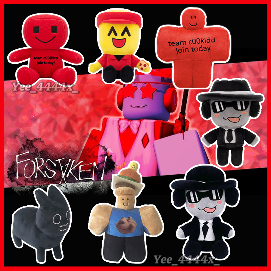 Forsaken Roblox Chance Plushie Game Character Chance/Elliot/c00lkidd/007n7 Plush Doll Collection ...