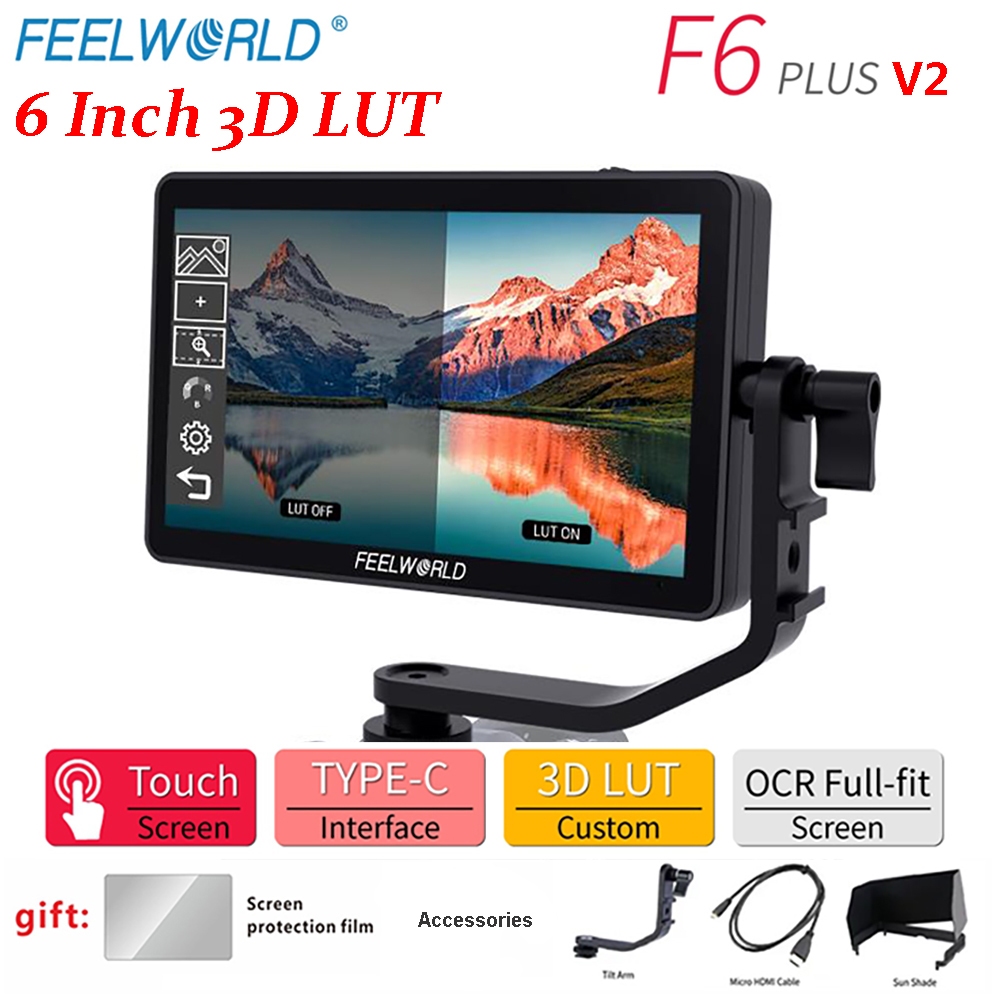 Feelworld F6 Plus V2 6‘’ 3D LUT HDMI 4K IPS Touch Screen Camera Video ...