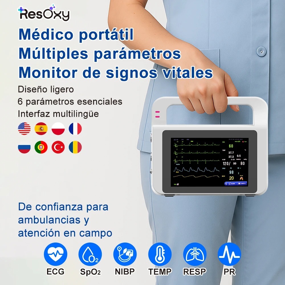 Resoxy Vital Signs Monitor Portable Multi-parameter Patient Monitor for ...