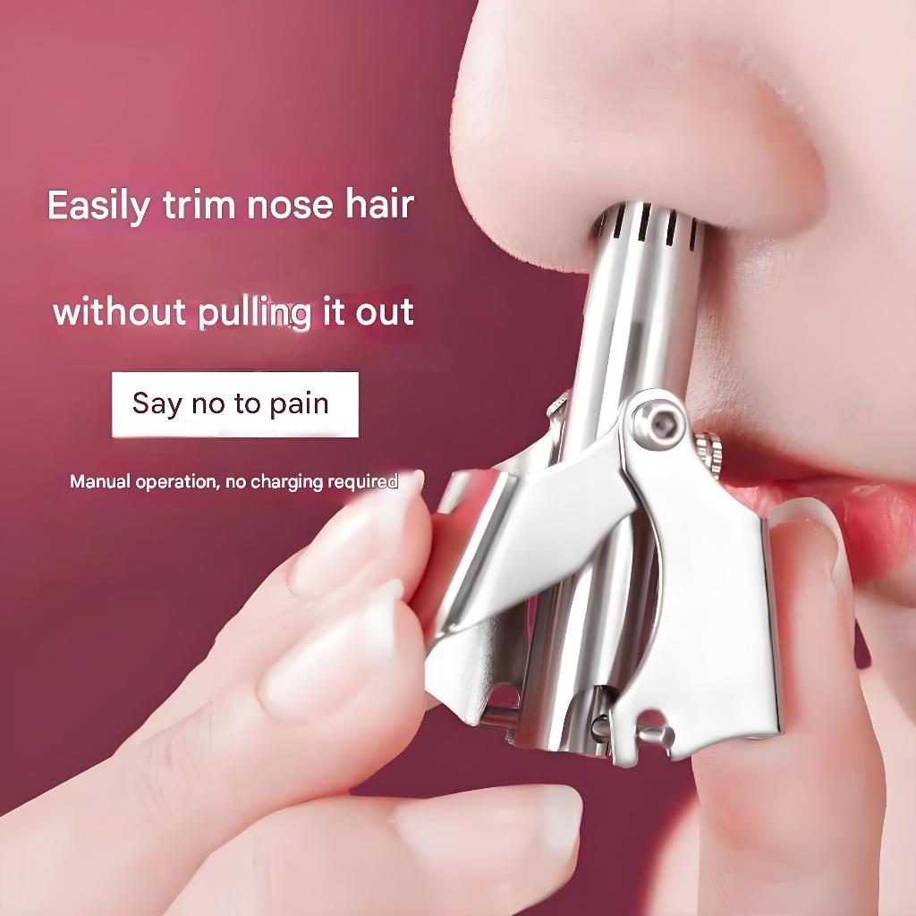 1PCs Manual Nose Hair Trimmer Stainless Steel Ear and Nose Hair Remover ...