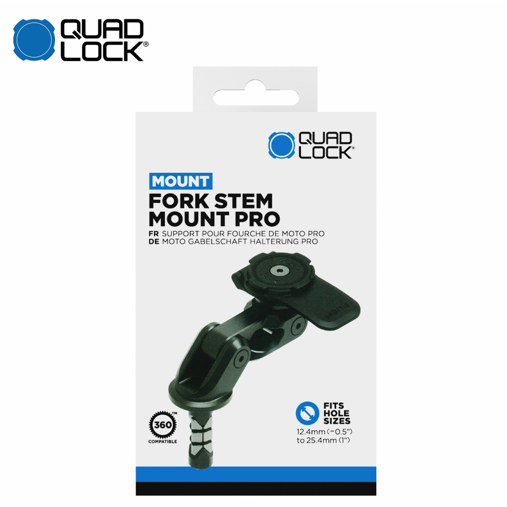 Original Quad Lock Motorcycle Mount - Fork Stem Mount PRO CNC Phone ...