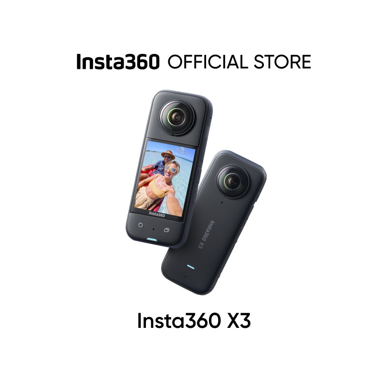 Insta360 X3 - Waterproof 360 Action Camera with 1/2" 48MP Sensors, 5.7K 360 Active HDR Video ...