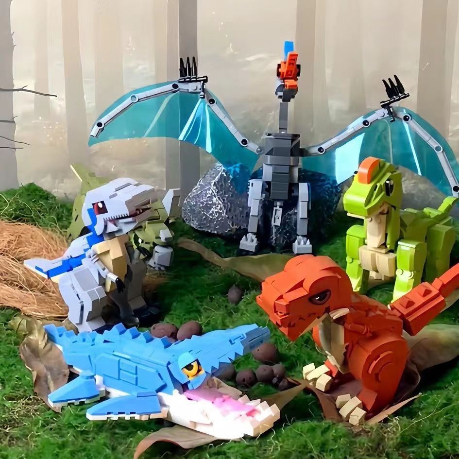 Lego Building Blocks Jurassic Dinosaur World Small Dinosaur Assembly ...