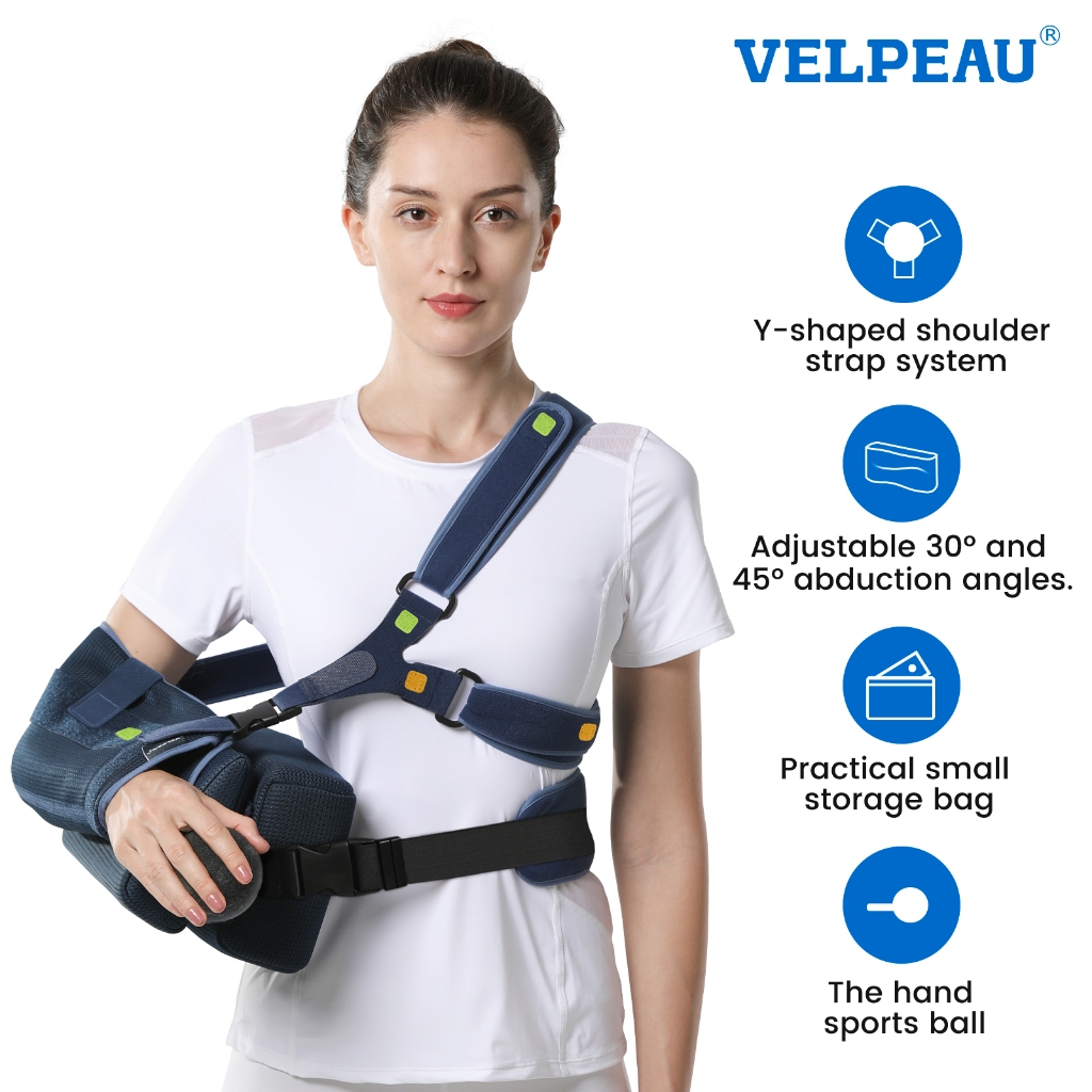 VELPEAU Shoulder Abduction Sling Support With Pillow for Shoulder ...