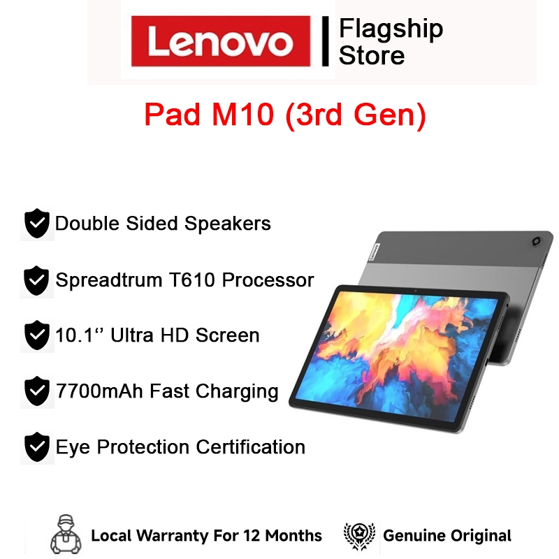Lenovo Tab M10 Tablet Android 10.1” 7700mAh Full HD Screen Eye ...