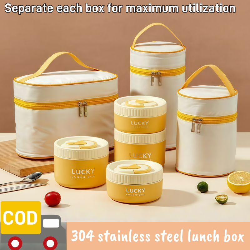 Stainless Steel Insulated Lunch Box Portable Home Insulated Meal Box ...