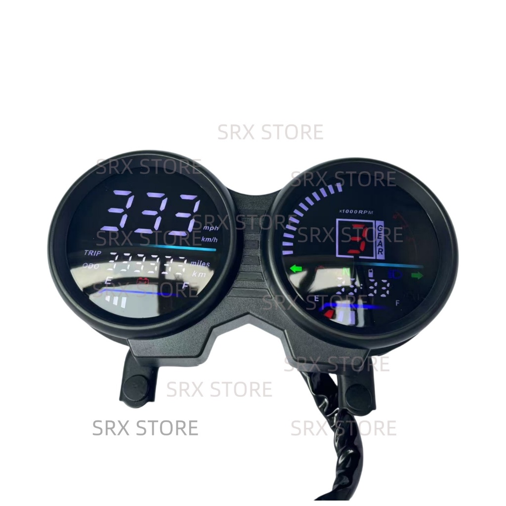 Digital Meter LED Speedometer Motorcycle Instrument For BAJAJ BOXER ...