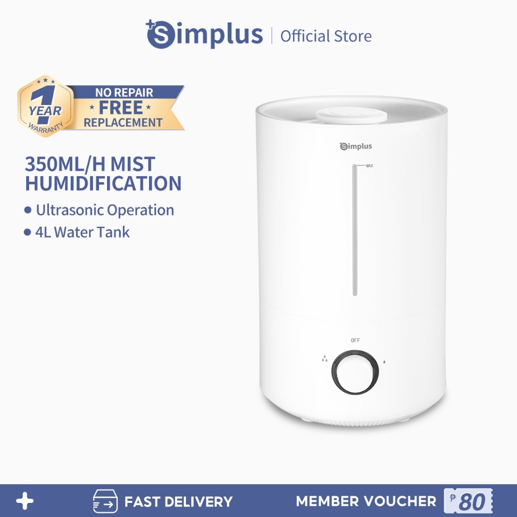 Simplus 4L Ultrasonic Humidifier for Bedroom Large Room Essential Oil ...