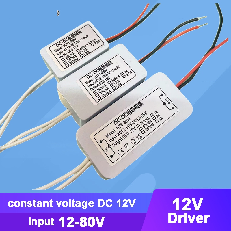 Input DC 12V - 80V Constant Voltage 12V Led Power Supply Driver for ...