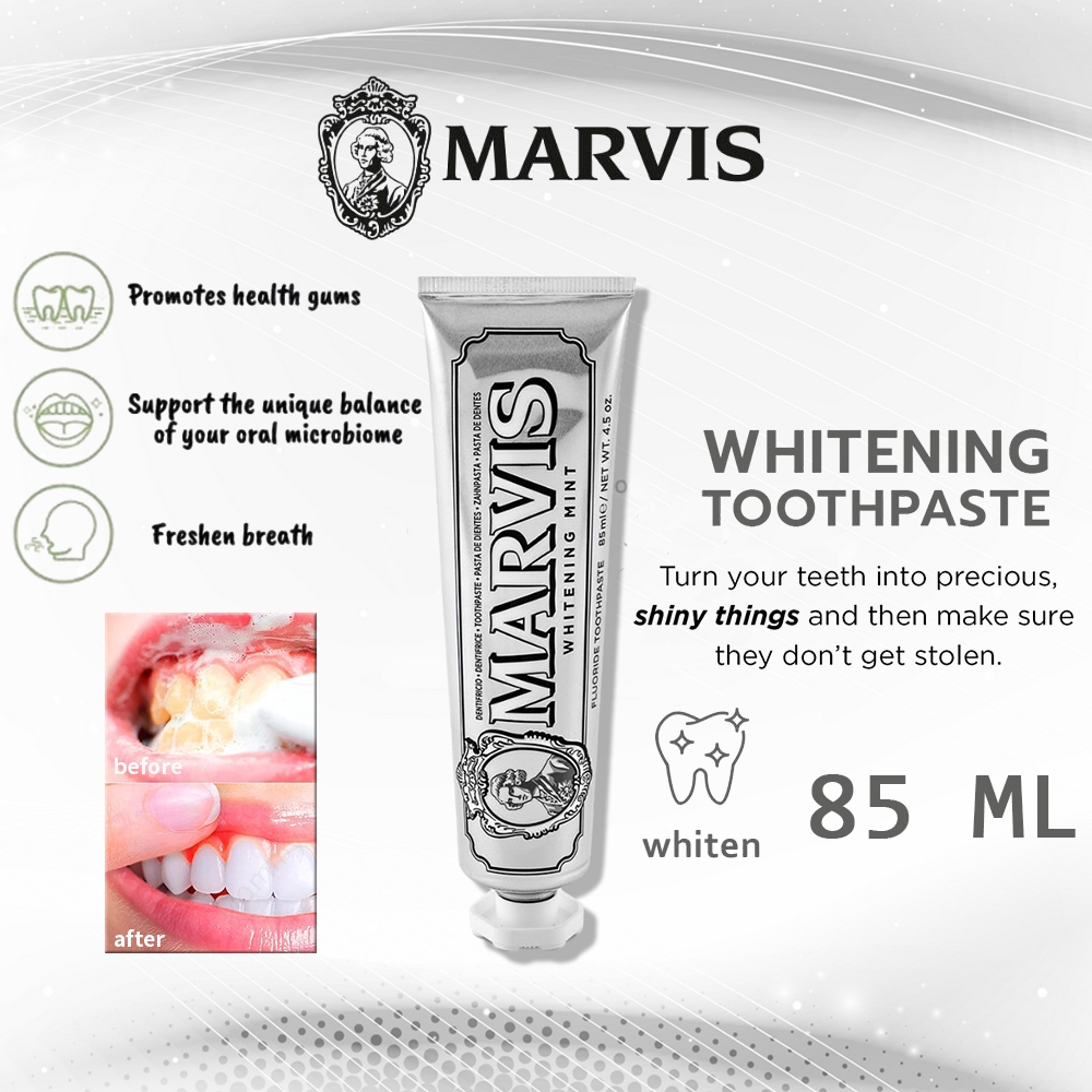 MARVIS Mint toothpaste Freshen breath Whiten teeth Remove 85ml Instant ...