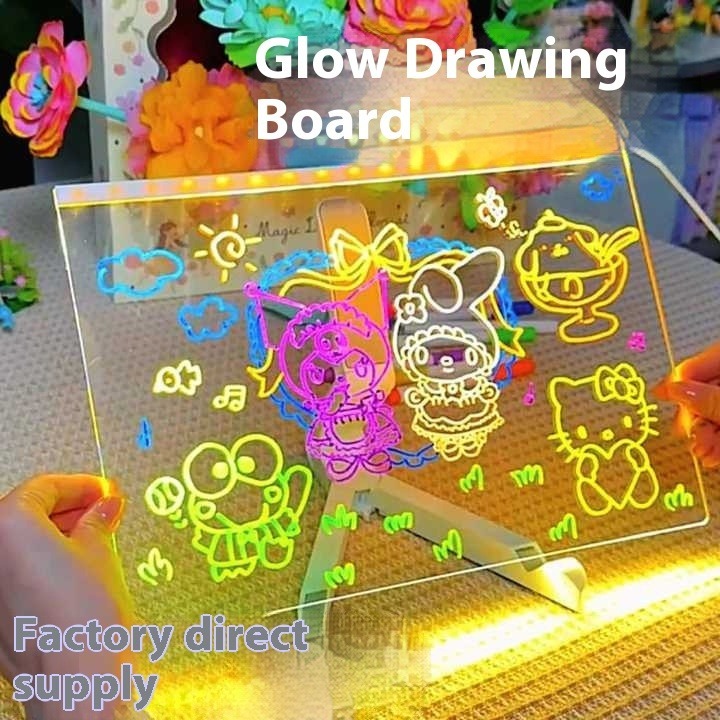 Children's Luminous Drawing Board Children's Gift DIY Graffiti Erasable ...