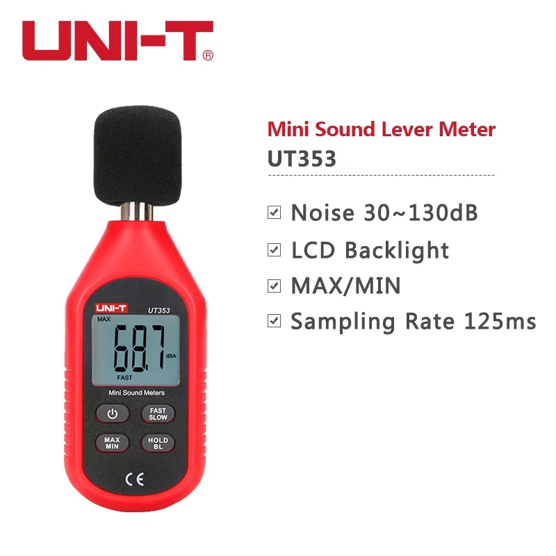 UNI-T UT353 Noise Meter 30-130dB ±1.5dB Precision Sound Level Meter for ...