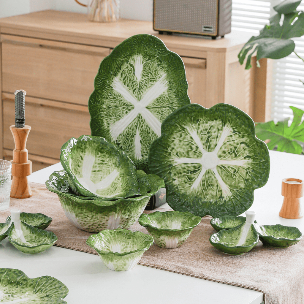 Cabbage Plate Hand-painted ceramic Cabbage plate underglaze ceramic ...