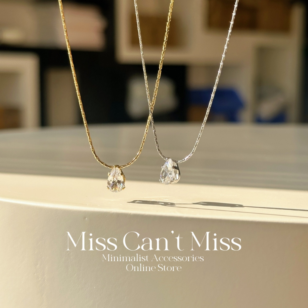 【Miss Can't Miss】X007 Non Tarnish Stainless Steel Gold Zirconia ...