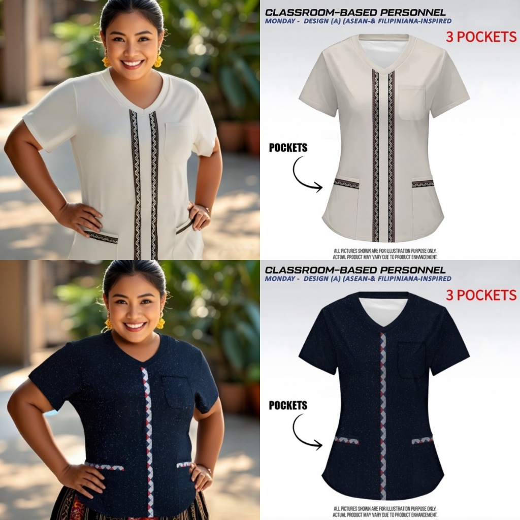 (Three Pockets) 2025 New Deped Pocket Uniforms Tuesday & Thursday ...
