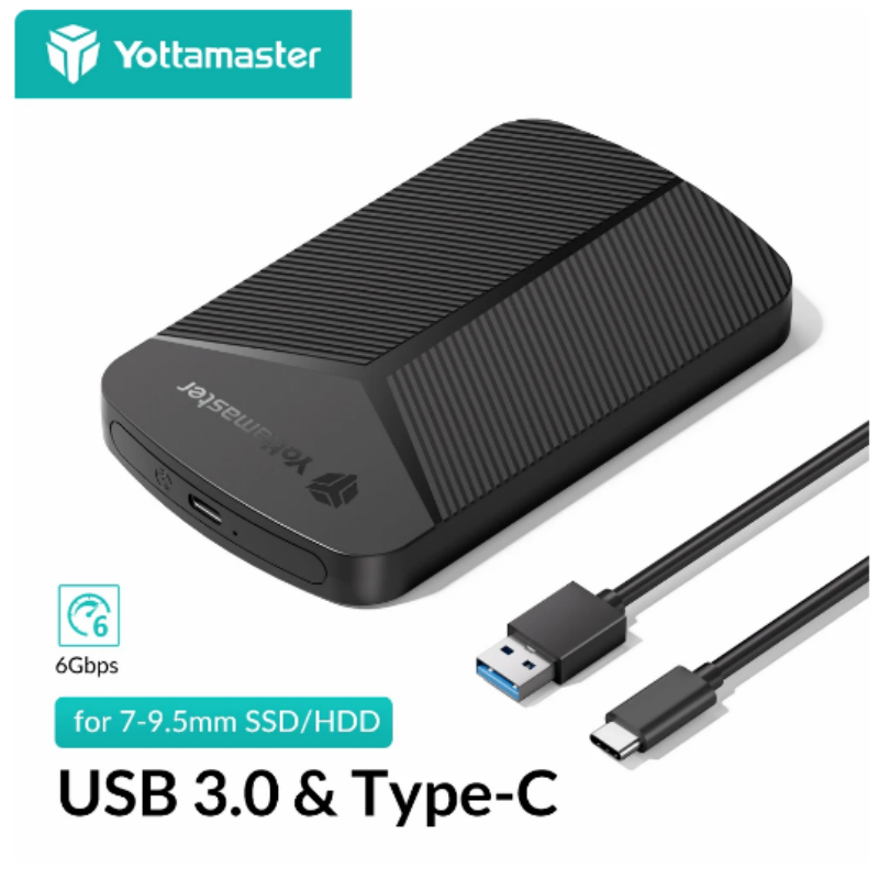 Yottamaster HDD Case SATA 3.0 to USB 3.0 Hard Disk Storage Box Type C 3 ...