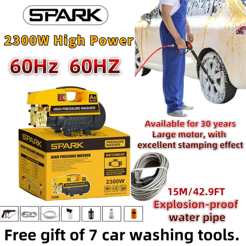SPARK 2300W Portable High Pressure Washer Power Sprayer Fully Automatic ...
