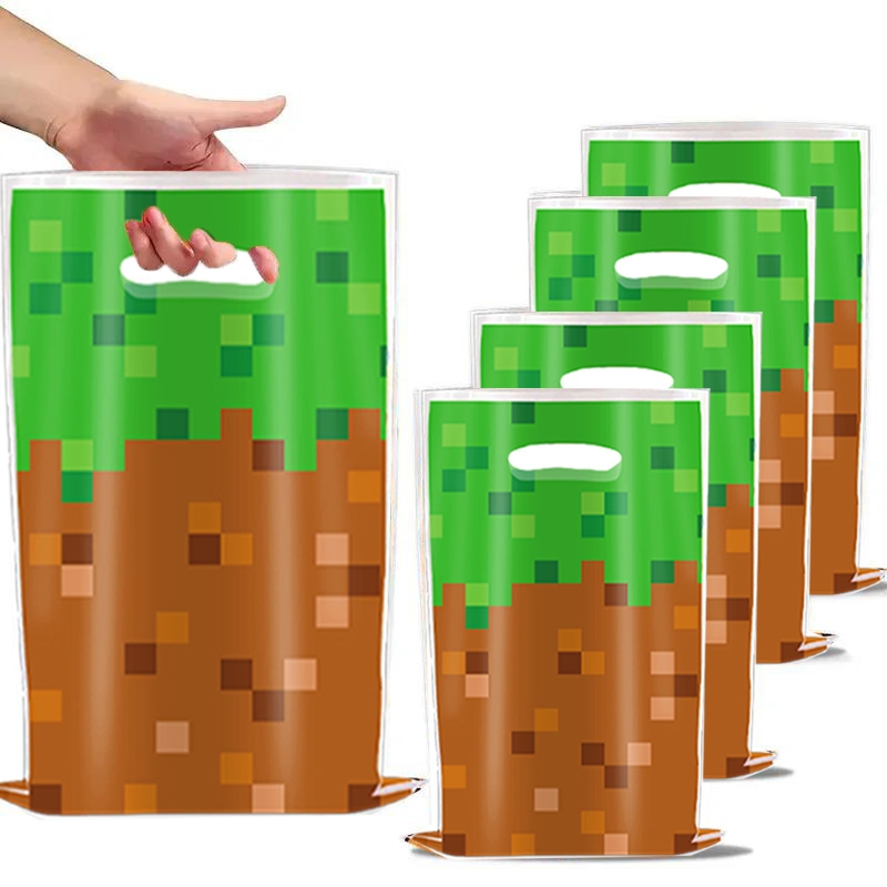 10-30pcs Minecraft Birthday Party Gift Bags Candy Bags Plastic Goody ...