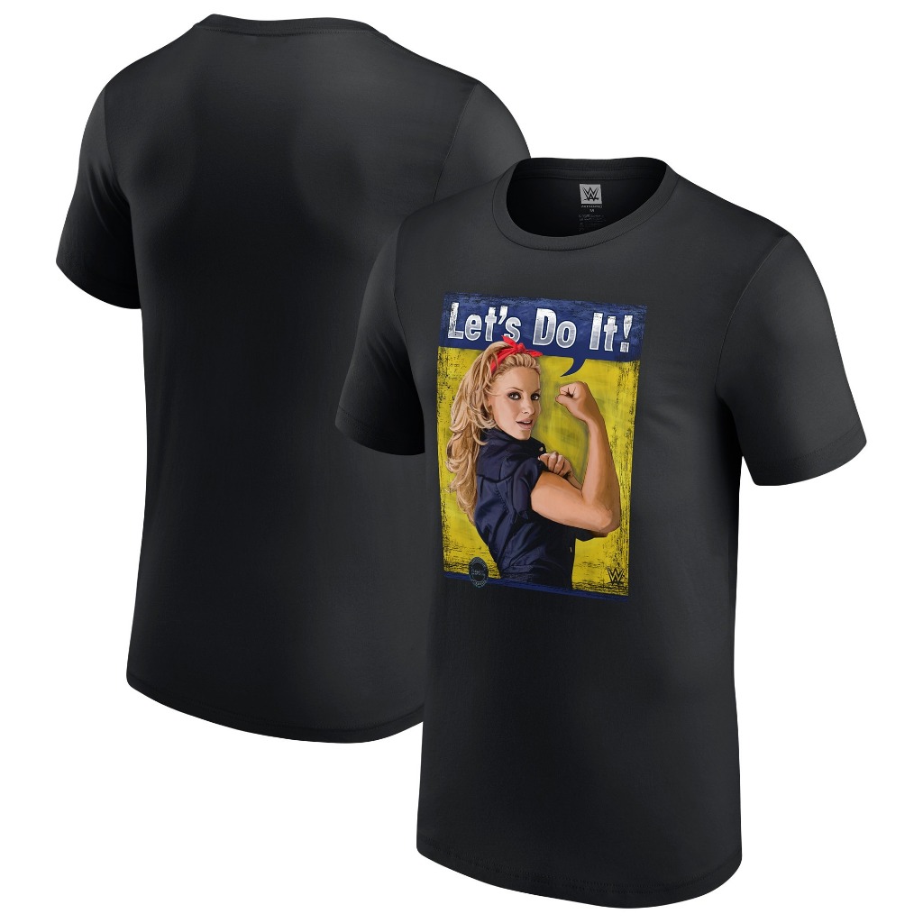 2025 Summer Men's Black Trish Stratus Let's Do It T-Shirt | Shopee ...