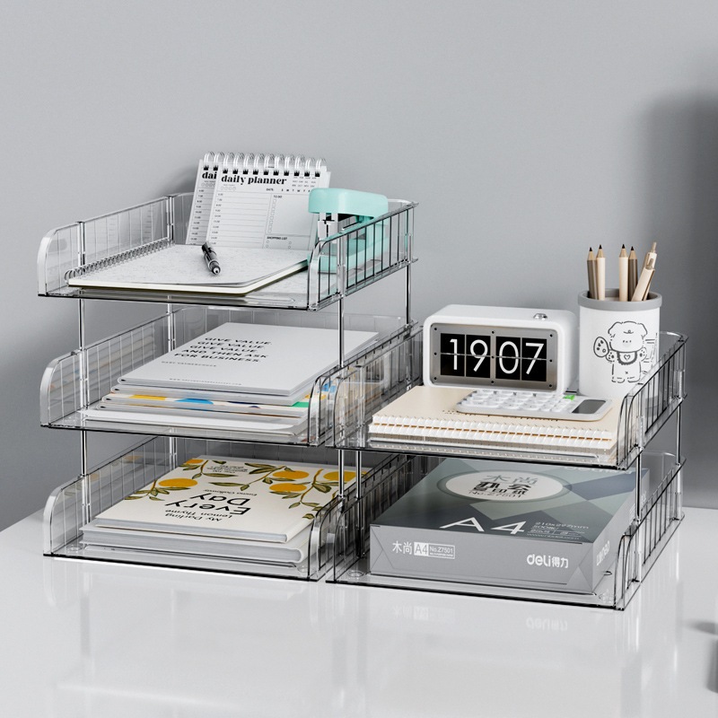 Transparent & Stackable! Acrylic Multi - layer File Rack Making A4 ...