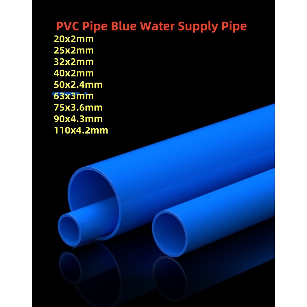 PVC Pipe Blue Water Supply Pipe UPVC Hard Pipe Fittings 20 25 32 50mm ...