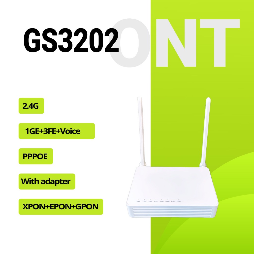 Brand New Gigabit GS3202 ONU EPON/GPON/XPON FTTH Modem Router with Wifi ...