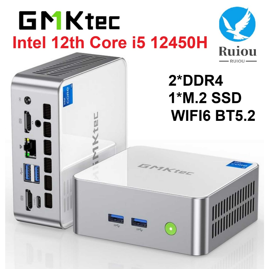 GMKtec M3 MINI PC Intel 12th Core i5 12450H MINI PC 2*DDR4 1*M.2 SSD ...