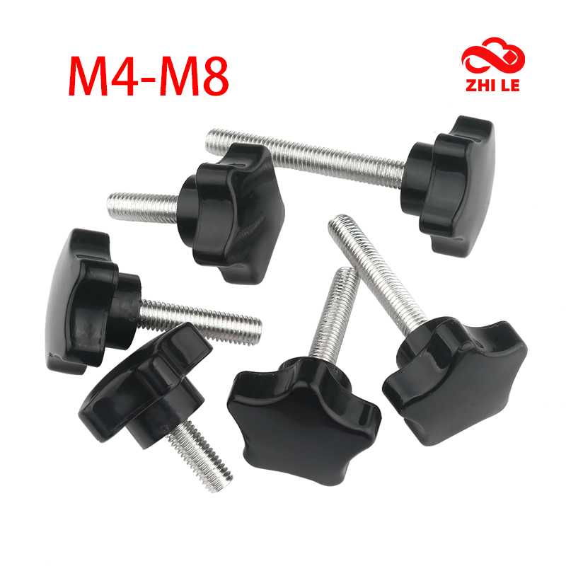 M4 M5 M6 M8 Plum Handle Six-star Glue Head Manual Tightening Screws ...
