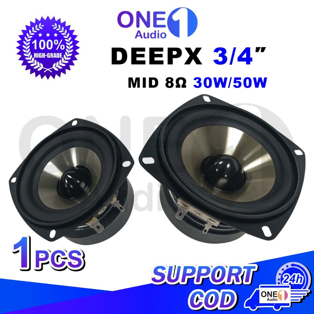 OneAudio 3/4-Inch 8Ohms 30W/50W DEEPX Enhanced Car Speaker for Rich Audio Experienc | Shopee ...