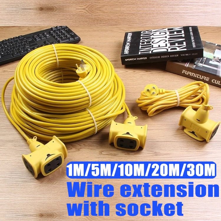 Extension Cord Socket long Plug-in Strip Electric Vehicle Charging Wire ...